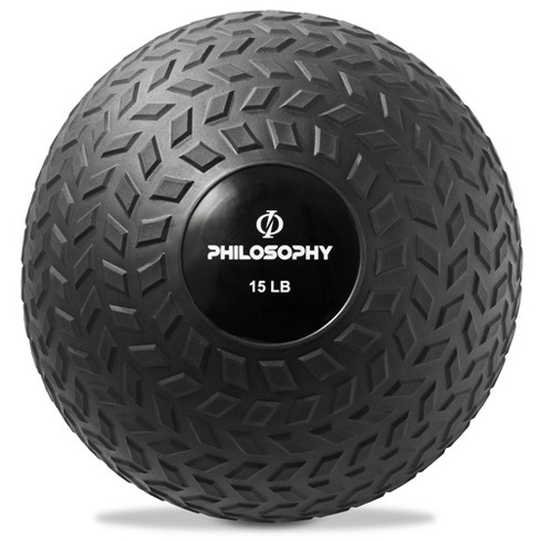 Philosophy Gym Slam Ball, 15 Lb - Weighted Fitness Medicine Ball With ...