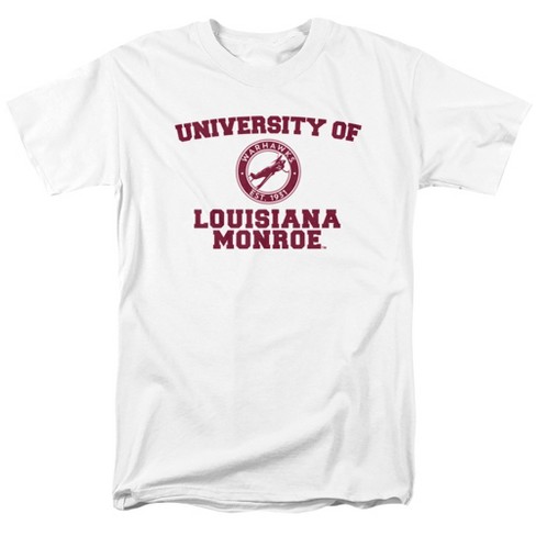 University Of Louisiana Monroe Official Circle Logo Adult T Shirt,white ...