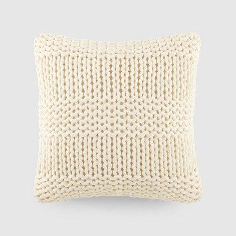 Cozy Chunky Knit Throw Pillow Cover And Pillow Insert - Becky Cameron ...