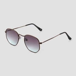 Women's Narrow Metal Round Sunglasses - Universal Thread™ Gold : Target