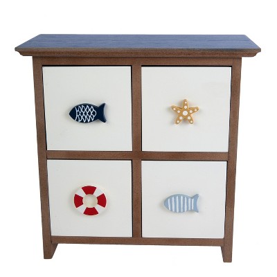 Beachcombers White Cabinet With 4 Drawers : Target