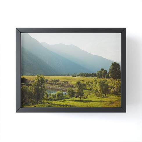 Kevin Russ Wading Deer 4" X 3" Black Framed Mini Print - Society6 : Target