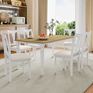 GDFStudio Grant 7-Piece Dining Table Set with 60" to 78" Extendable ...
