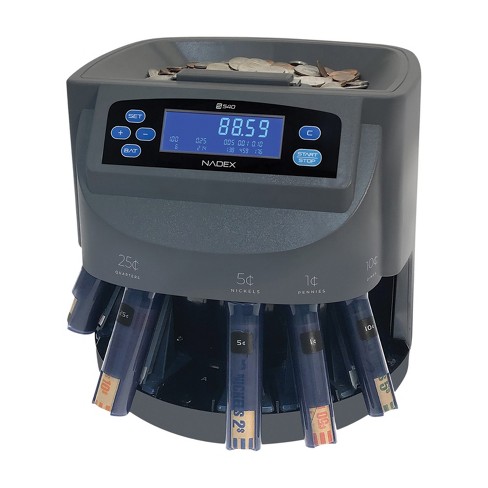 Nadex Coins™ S540 Coin Counting Sorter And Coin Roll Wrapper In Gray ...