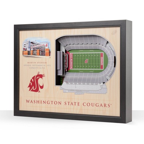 Ncaa Washington State Cougars 25-layer Stadiumviews 3d Wall Art : Target