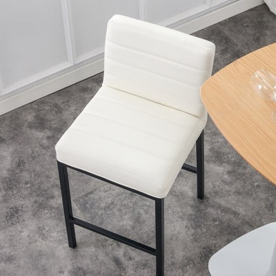 2 Pcs Kitchen Pu Dining Chair, Modern High Counter Dining Chair, Indoor ...