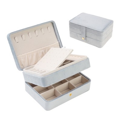 Unique Bargains Girls Travel Portable Pu Leather Jewelry Organizer Case ...