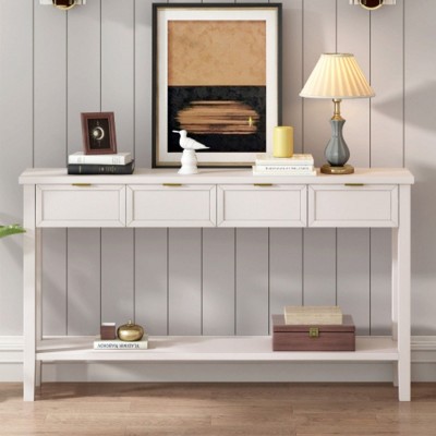 Contemporary High-quality Entryway Console Table With 4 Spacious ...