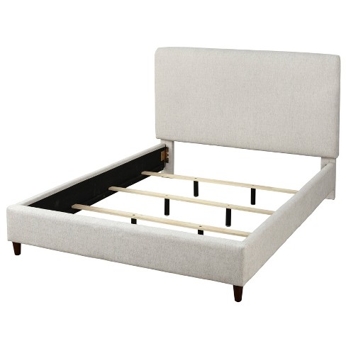 Queen Emery Upholstered Bed Frame Cream - Lifestorey : Target