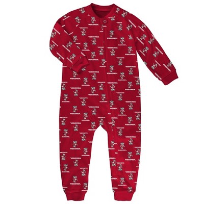 Ncaa Wisconsin Badgers Toddler Boys' All Over Print Sleeper : Target