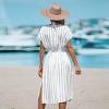 Women's Striped Midi Cover-up Dress - Cupshe : Target