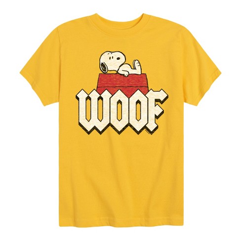 Peanuts Woof Snoopy Short Sleeve Graphic T-shirt - Yellow - 4t : Target