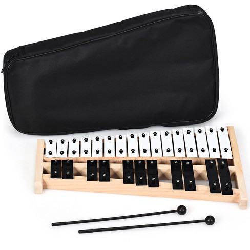 Costway 27 Note Foldable Glockenspiel Xylophone Aluminum Music ...