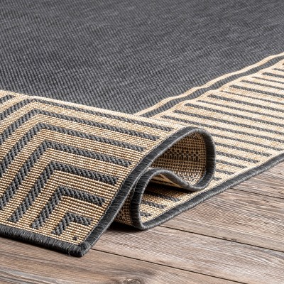 Nuloom Asha Simple Border Indoor And Outdoor Area Rug For Patio Garden ...