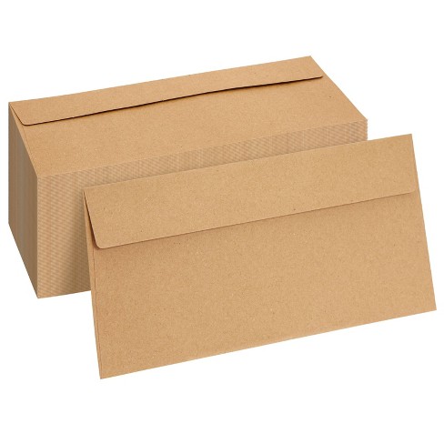 Juvale 100 Pack Bulk #10 Brown Envelopes With Gummed Seal For ...