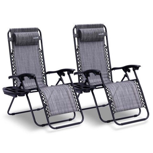 Serenelife Adjustable Zero Gravity Chair Set With Side Table : Target