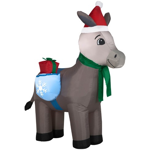 Gemmy Christmas Inflatable Donkey, 5 Ft Tall, Multi : Target