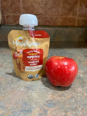 Happy Baby Nutty Blends Organic Apple & Walnut Butter Baby Food Pouch ...