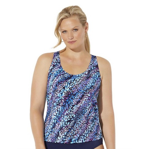 Swimsuits For All Women’s Plus Size Chlorine Resistant Racerback ...