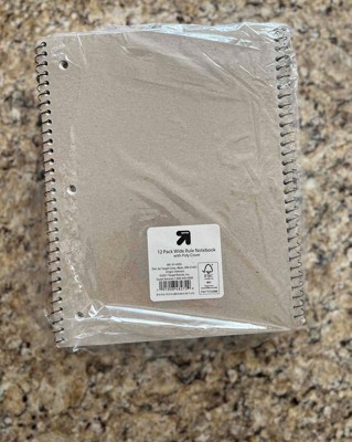 12pk 70 Sheet Wide Ruled 1 Subject Spiral Notebook Assorted Colors- Up ...