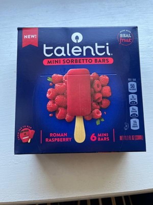 Talenti Roman Raspberry Frozen Mini Sorbetto Bars - 6pk/11.1 Fl Oz : Target