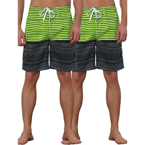 Lars Amadeus Men's Color Block Stripes Pattern Drawstring Waist ...