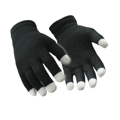 Refrigiwear Touch Screen Pvc Dot Grip Knit Gloves, Black : Target