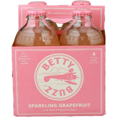 Betty Buzz Sparkling Grapefruit - Case Of 6 - 4 Bottles/9 Fl Oz. : Target