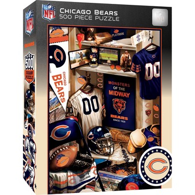 Masterpieces 500 Piece Puzzle - Chicago Bears Locker Room - 15"x21 ...