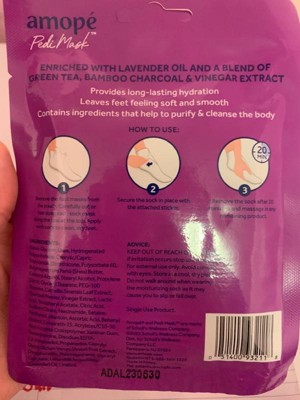 Amopé Pedimask 20-minute Foot Mask - Detox & Chill With Lavender Oil ...
