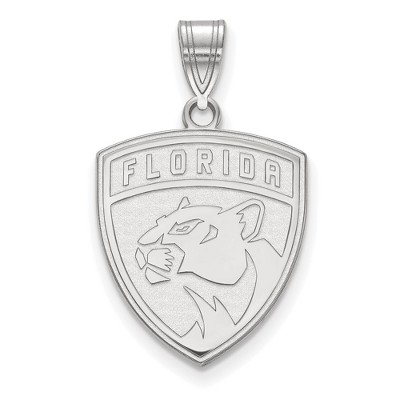 Black Bow Jewelry Sterling Silver Florida Panthers Nhl Large Pendant ...