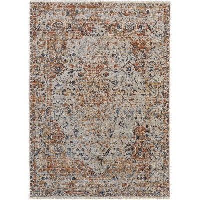 Kaia Transitional Medallion Tan/orange/red Area Rug : Target