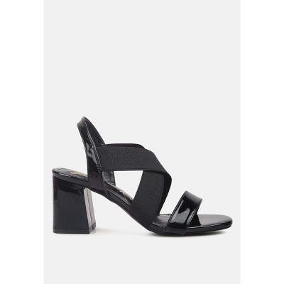 Elastic Straps Block Heel Sandals : Target