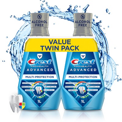 Crest Pro-health Advanced Mouthwash Multi-protection Fresh Mint - 2pk ...