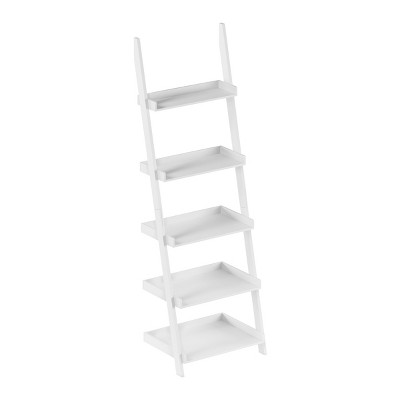 Lavish Home 4-tier Ladder Bookshelf With X-back Frame – Freestanding ...