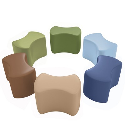 Ecr4kids Softzone Toddler Modular Stool Set, Contemporary, 6-piece : Target