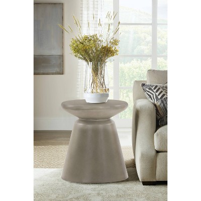 Homcom Lightweight Accent Table With Concrete Finish, Round Side Table ...
