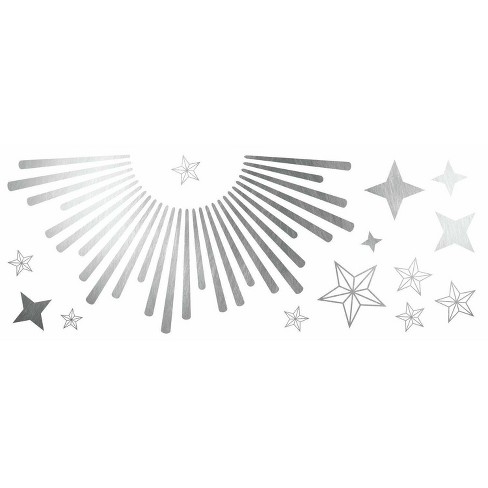 Sunburst Peel And Stick Decal With Circle Mirror - Roommates: Modern ...