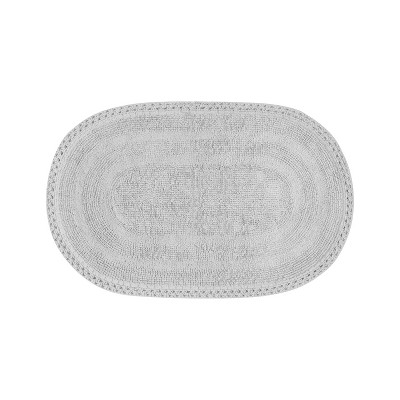 Laura Ashley Camilla Crochet Border 100% Cotton 21" x 34" Oval Bath Mat ...