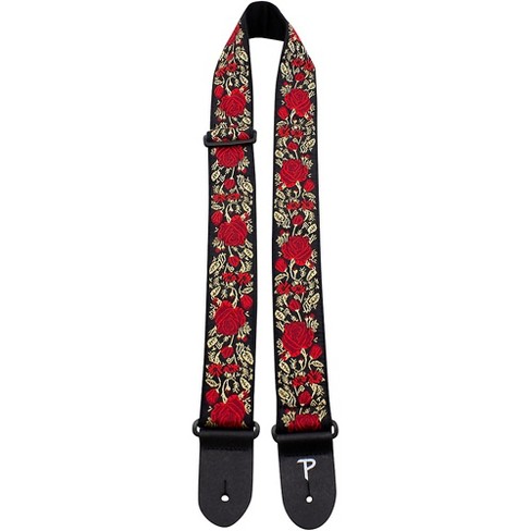 Perri's Premium Jaquard Weaved On Webbing Backing Guitar Strap Red ...