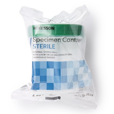Mckesson Specimen Container Sterile Disposable Screw Cap 120 Ml (4 Oz ...