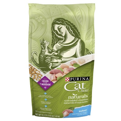 Purina Cat Chow Naturals Indoor Chicken Flavor Dry Cat Food - 3.15lbs ...
