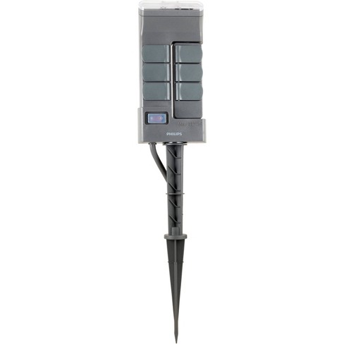 Philips Timer Outdoor Stake 6 Grounded Outlets Digital Timer : Target