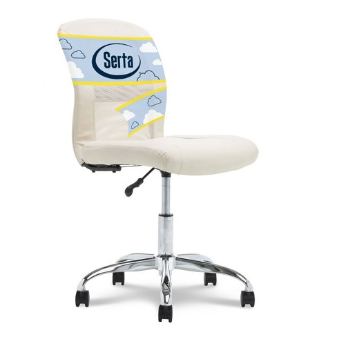Essentials Computer Chair Inspiration Cream - Serta: Armless ...