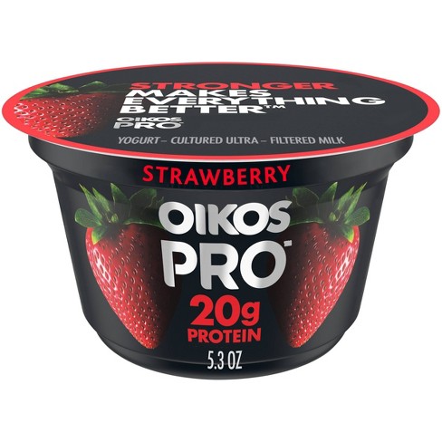 Dannon Oikos Pro Strawberry Greek Yogurt - 5.3oz : Target