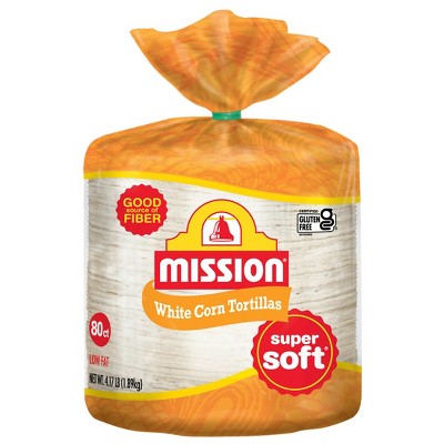 Mission Super Soft White Corn Tortillas - 4lbs/80ct : Target