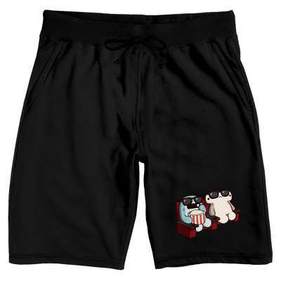 Samezu Shark Jaggy & Hammer Watching Movies Men's Black Pajama Sleep ...