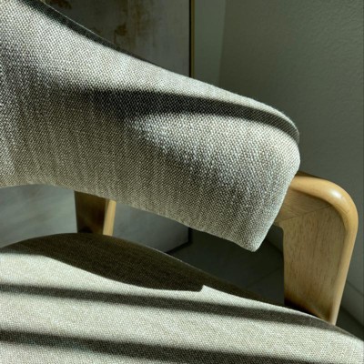 Ingleside Open Back Upholstered Wood Frame Dining Chair Cream/natural ...