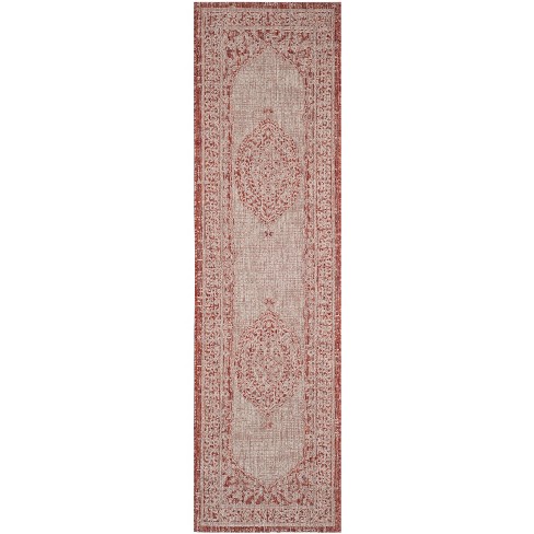 Courtyard Cy8751 Power Loomed Indoor And Outdoor Runner Rug - Light ...