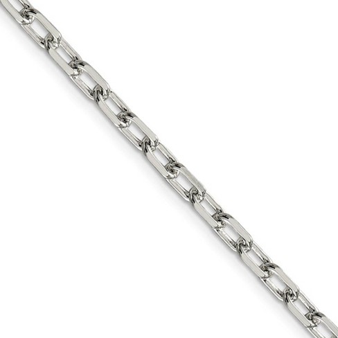 Black Bow Jewelry 4.3mm Sterling Silver D/c Solid Elongated Cable Chain ...
